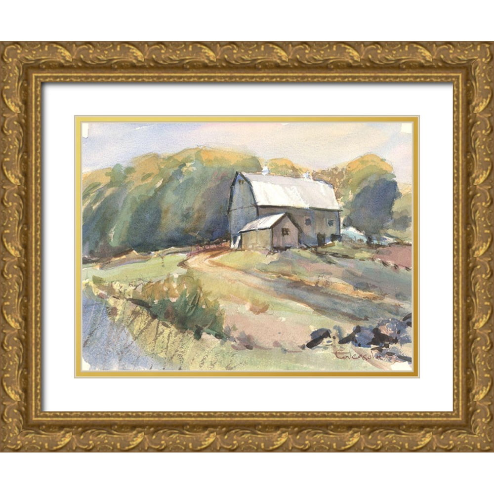 Calcasola, Stephen 24x19 Gold Ornate Wood Framed with Double Matting ...