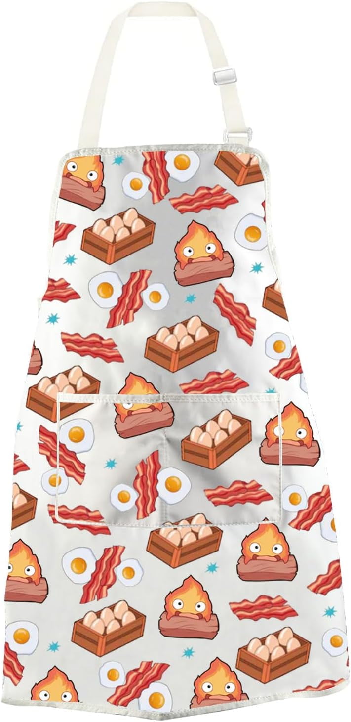 Calcifer Kitchen Apron Japanese Anime Inspired Gift Calcifer Lover Gift ...