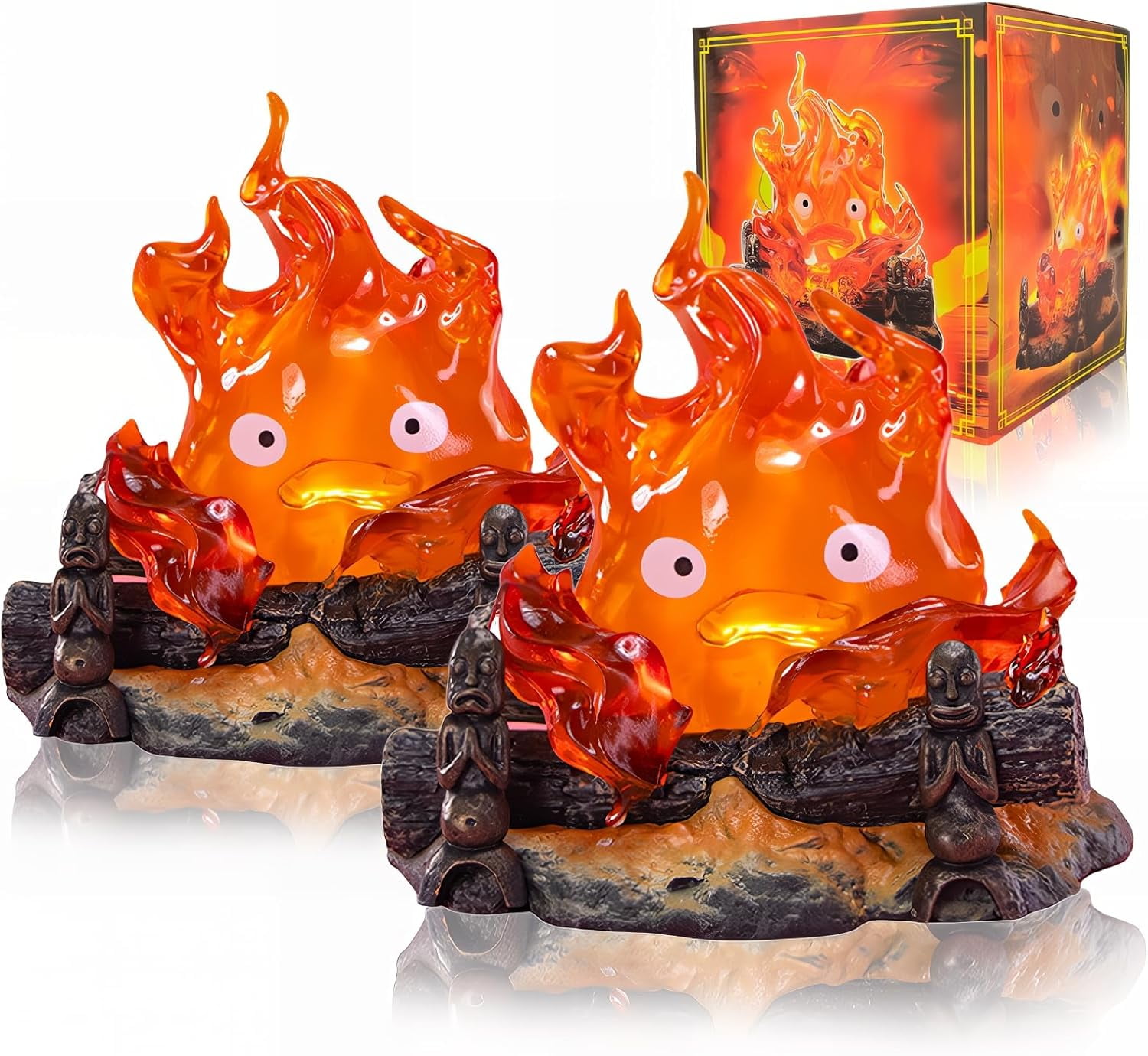 Studio Ghibli Calcifer Calcifer Lamp, Flickering Light That Lights Up ...