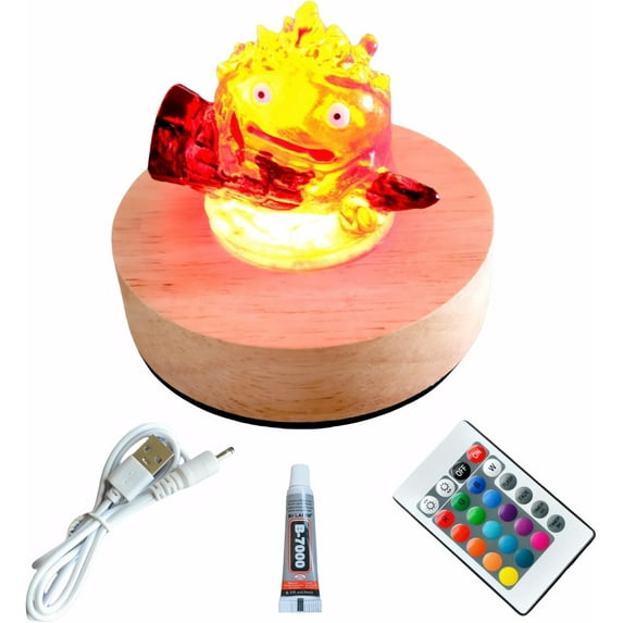 Calcifer Night Light with Remote Control - Multi-Color Adjustable LED ...