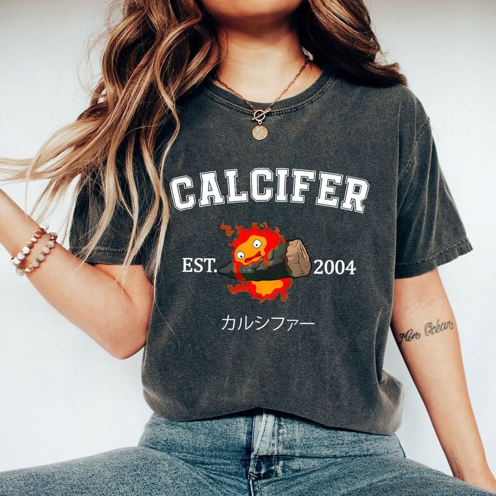 Calcifer Shirt, Howl's Moving Castle Movie Shirt, Howl T-Shirt, Studio ...