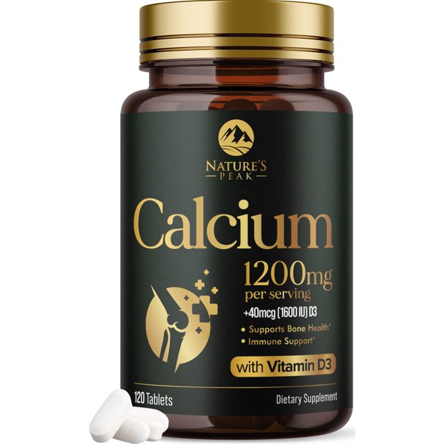 Calcium 1200 mg with Vitamin D3, Calcium Supplement Vitamins, Supports ...