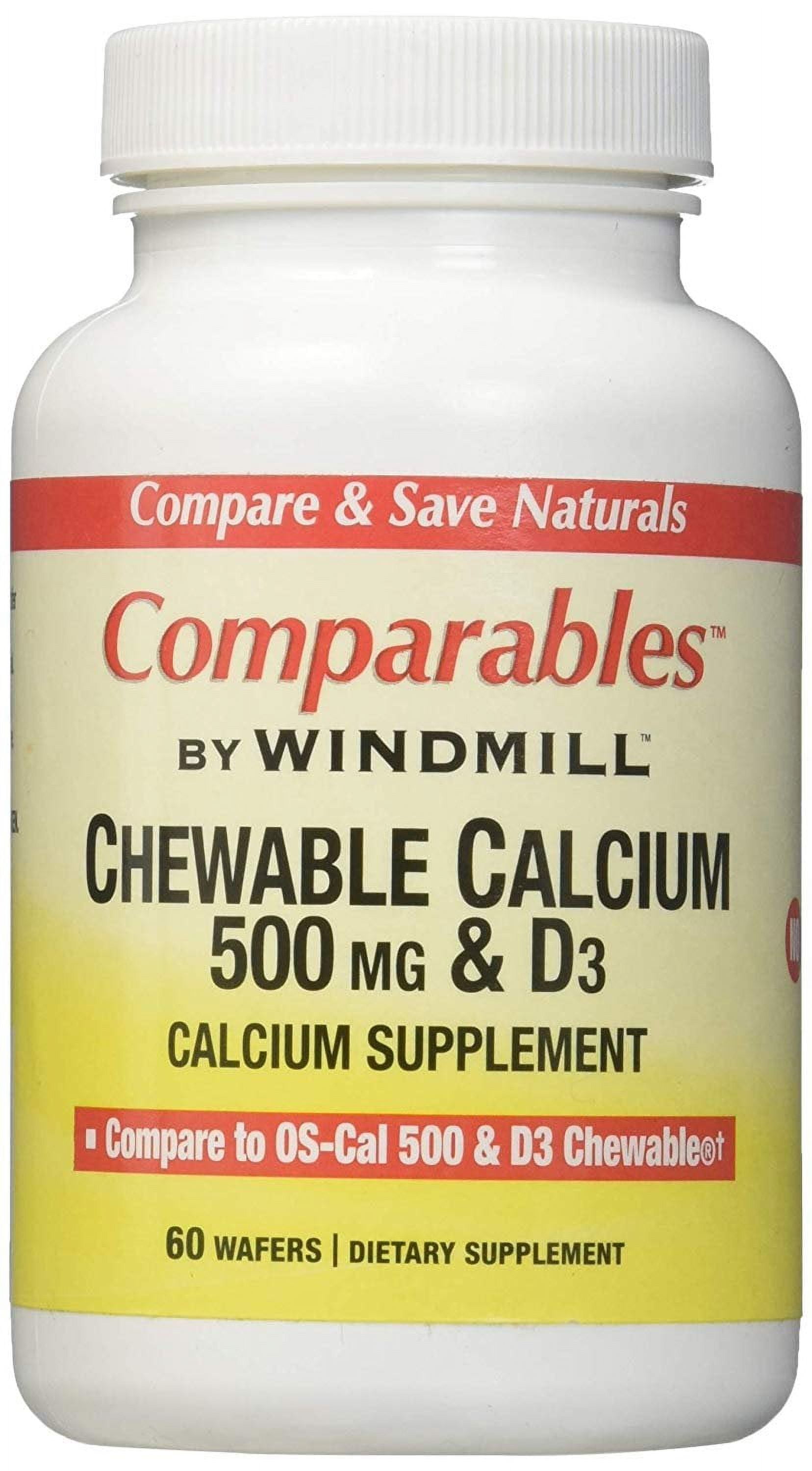 Calcium 500MG TABS CHEW WMILL Size: 60 - Walmart.com