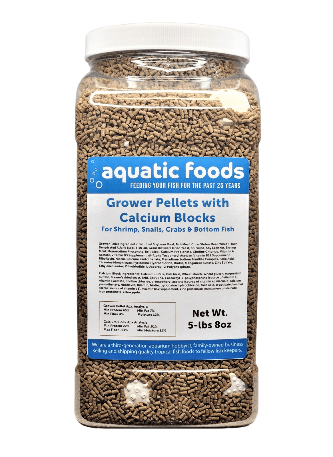 Calcium Blocks included in these Shrimp GROWER 45% Protein Sinking ...