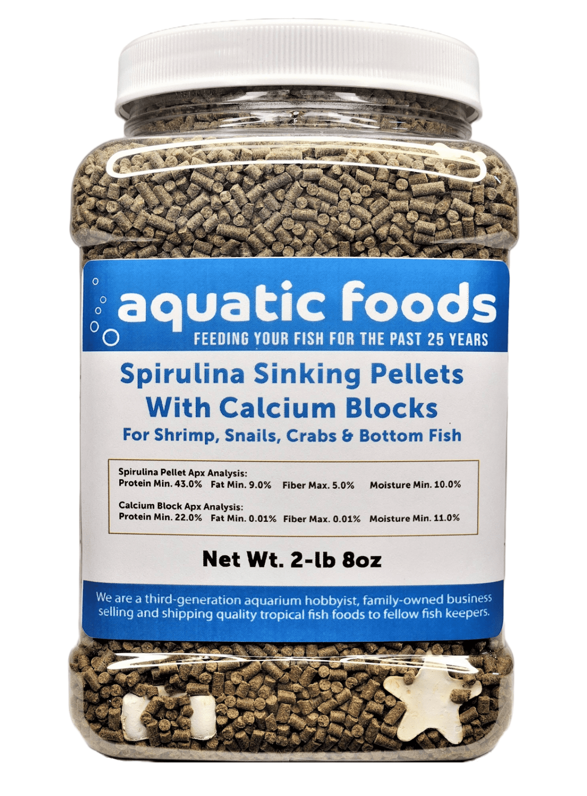 Calcium Blocks included in these Spirulina Sinking Pellets for Shrimp ...