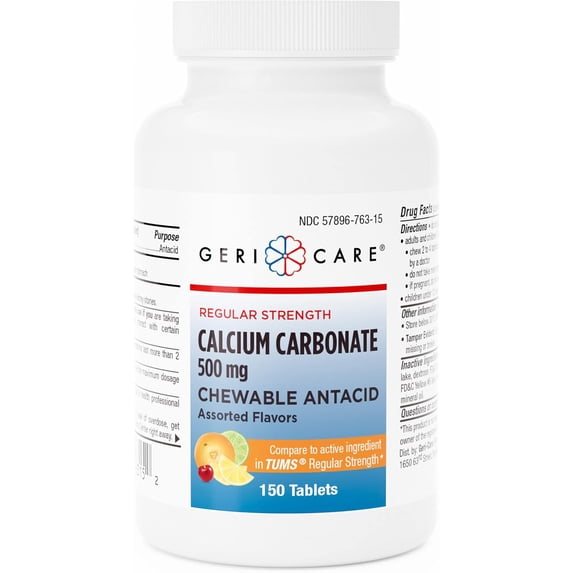 Calcium Carbonate 500 mg Chewable Tablets | Chewable Tablet form, 500 ...