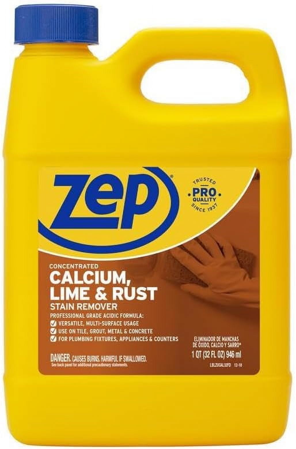 Zep Calcium, Lime and Rust Stain Remover, 32 oz Concentrate, Removes ...