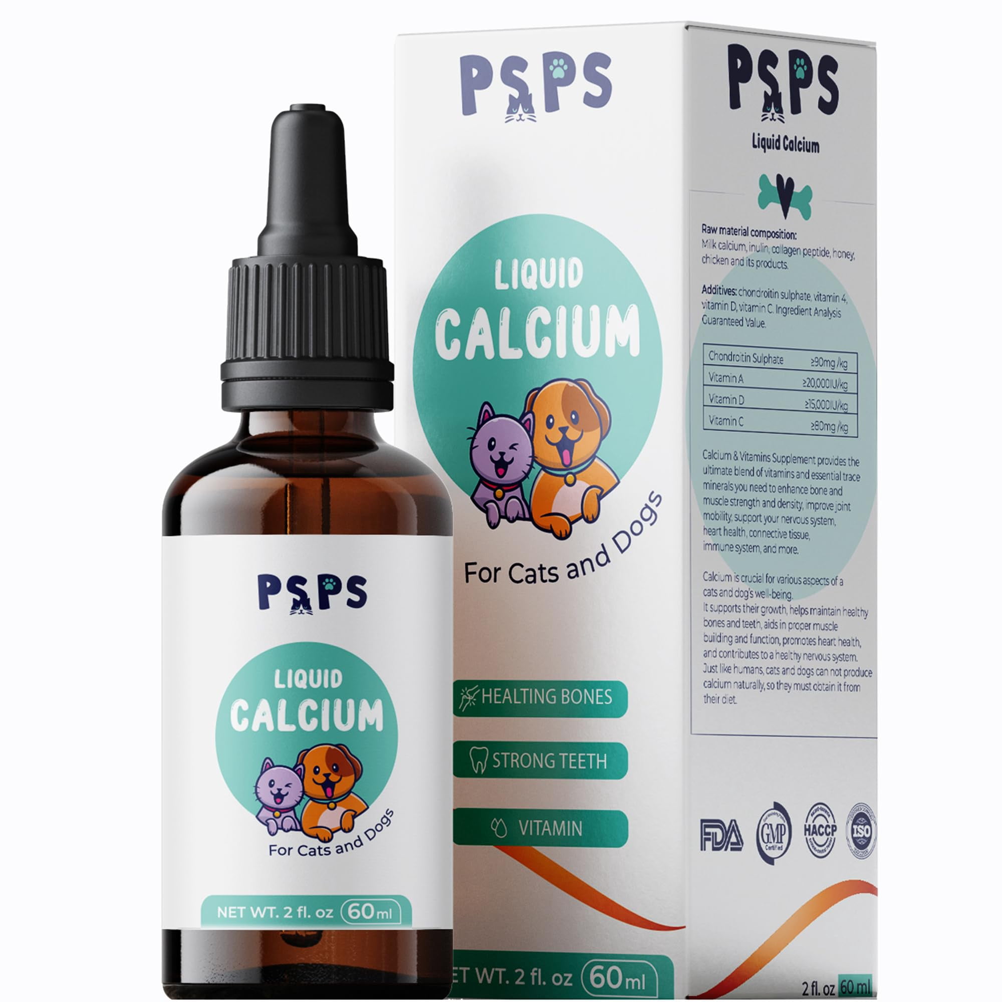 Calcium Liquid for Dog-s & Cats - Multivitamin for Dog- - Calcium for ...