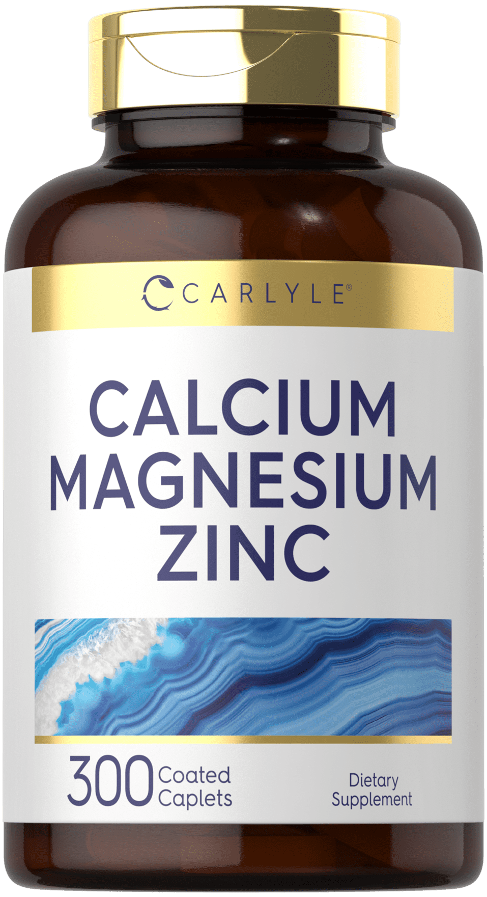 Carlyle, Calcium Magnesium Zinc Supplement, 300 Caplets, Vegetarian ...