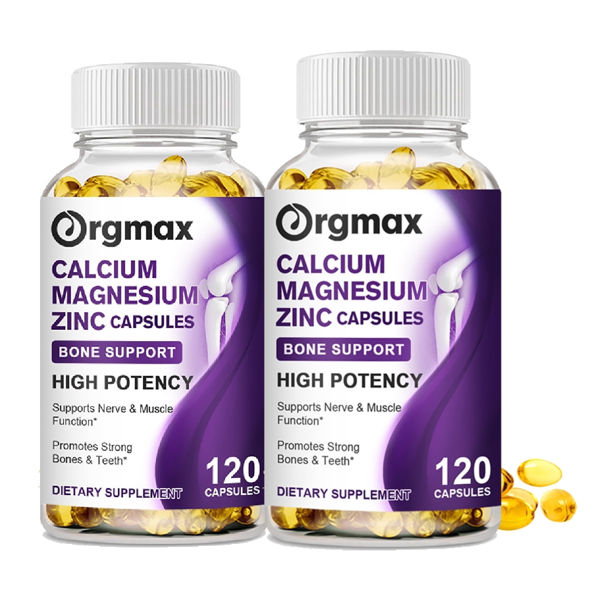 Calcium Magnesium Zinc Capsules | Supports Strong Bones,Muscle, Nerve ...