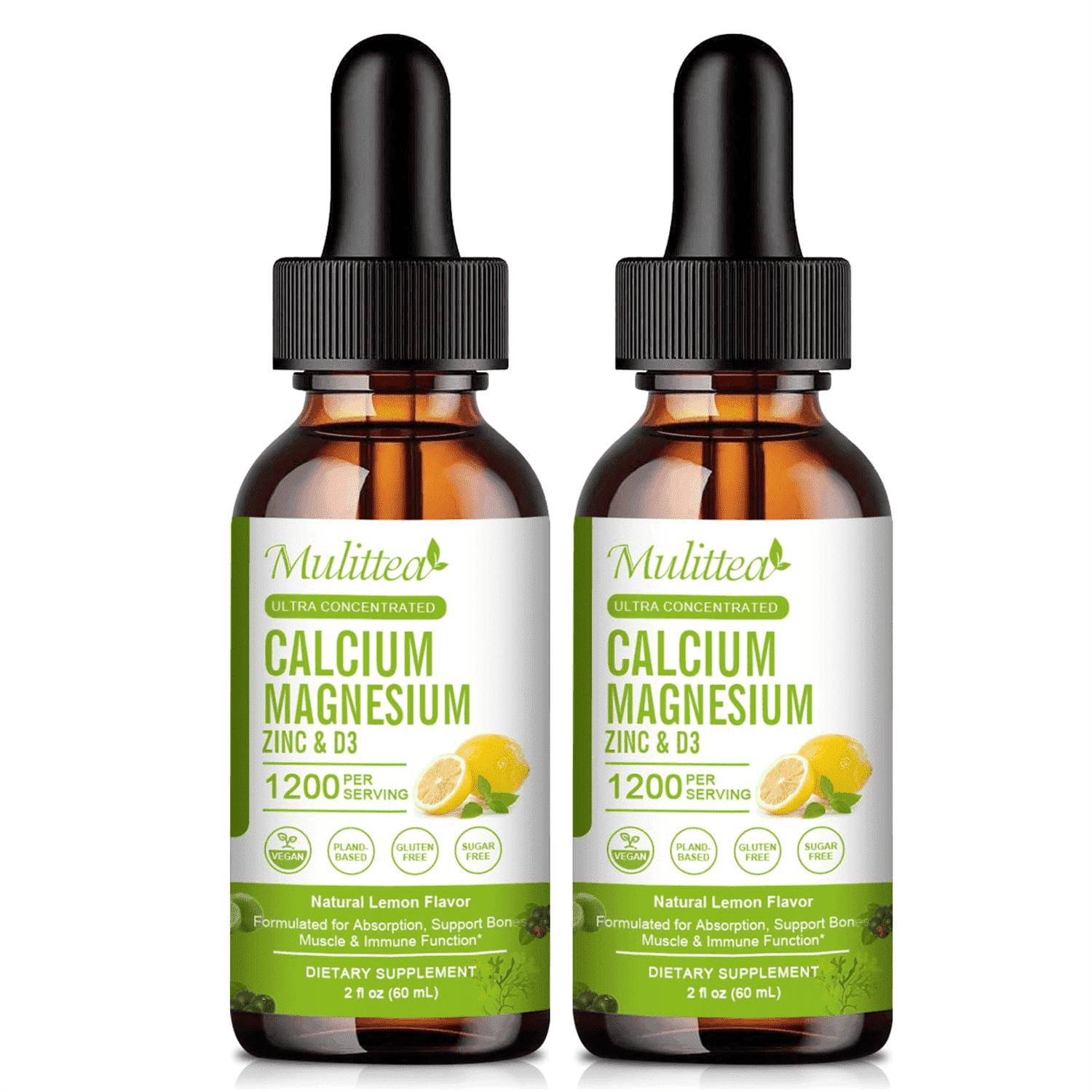 Calcium Magnesium Zinc Liquid with Vitamin D3, Magnesium Glycinate ...