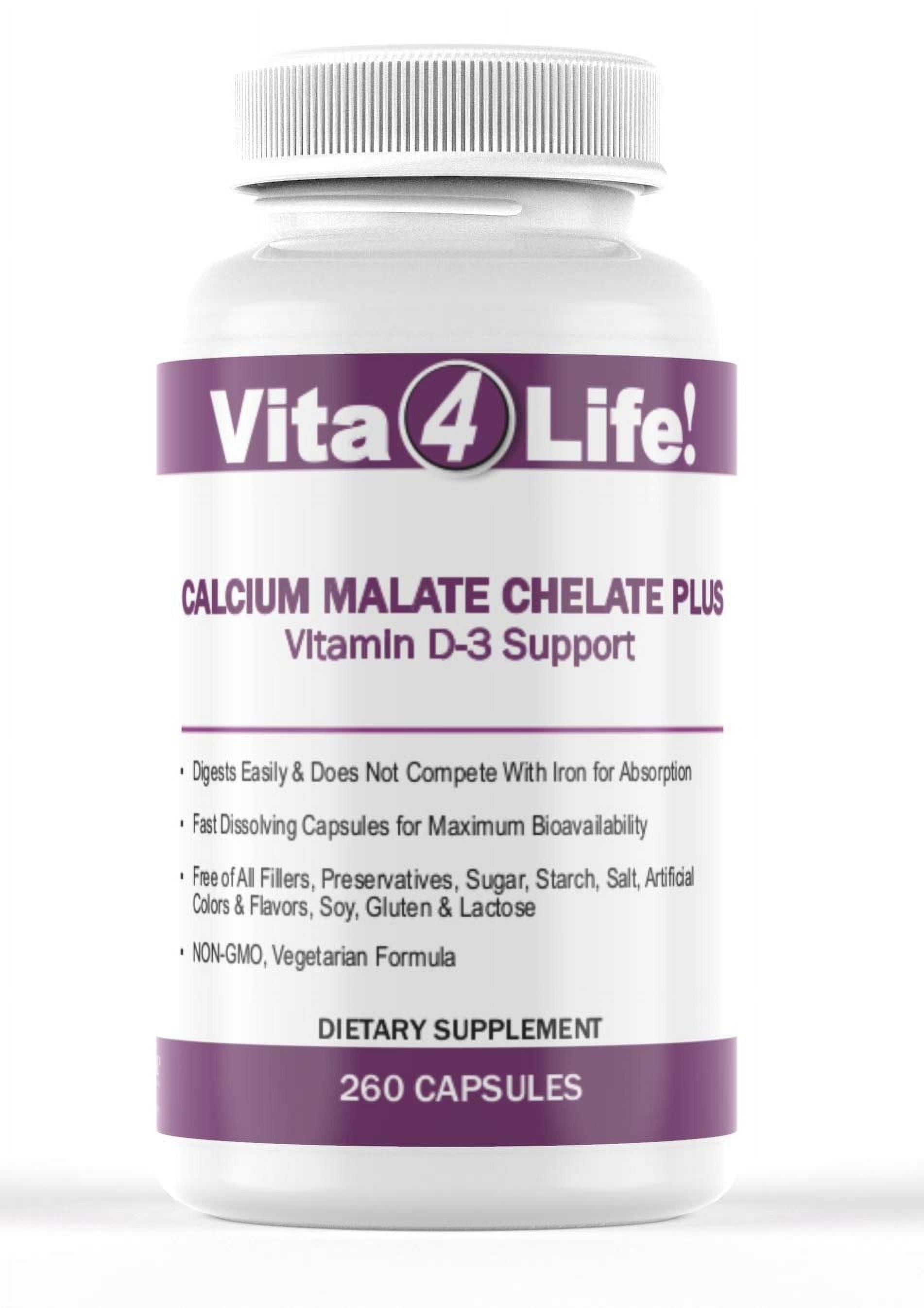 Calcium Malate Chelate Plus Vitamin D3 - Vita4Life Bariatric Supplement ...