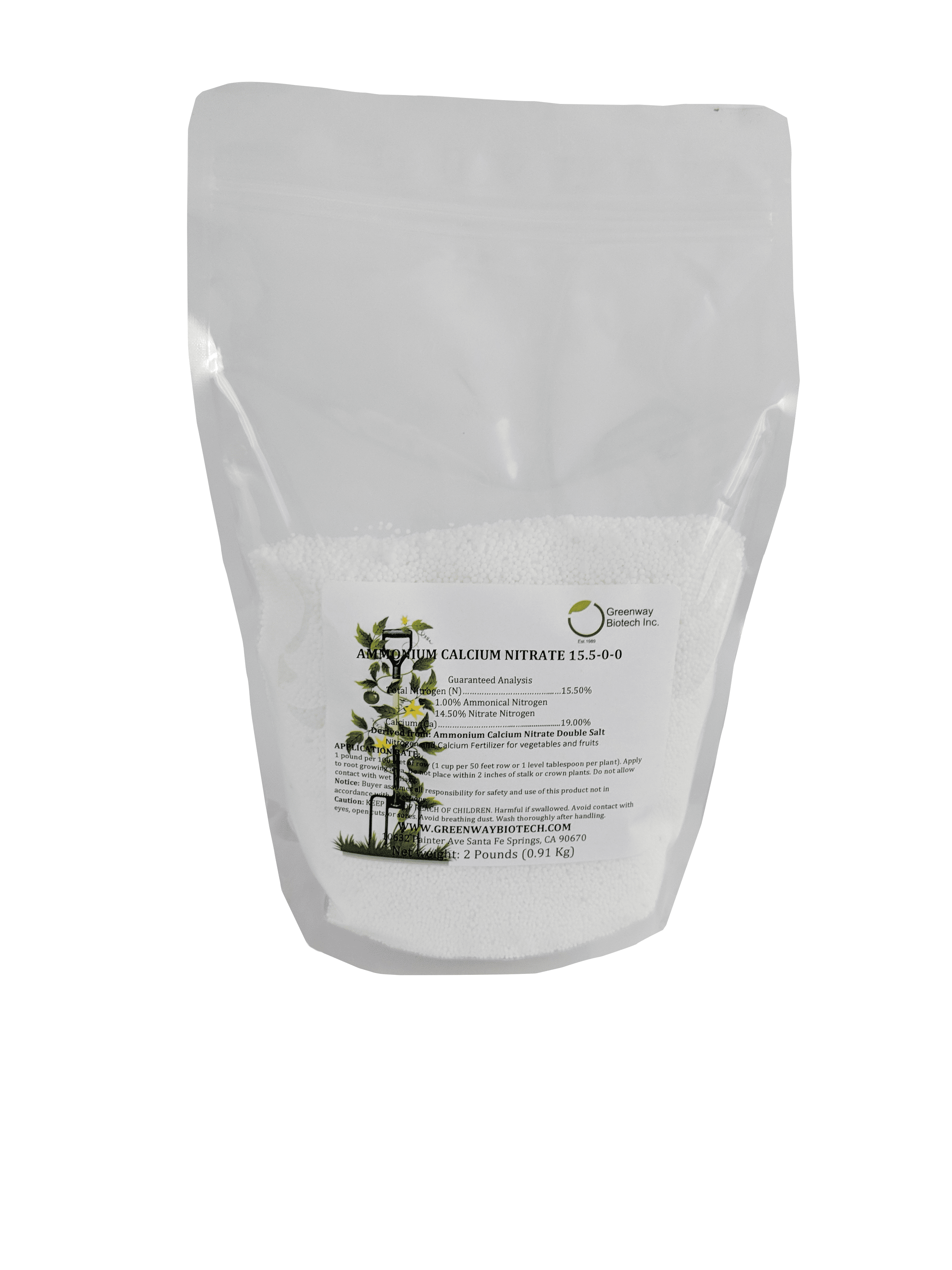 Calcium Nitrate 15.5-0-0 Plus 19% Calcium Fertilizer (Ammonium Calcium ...