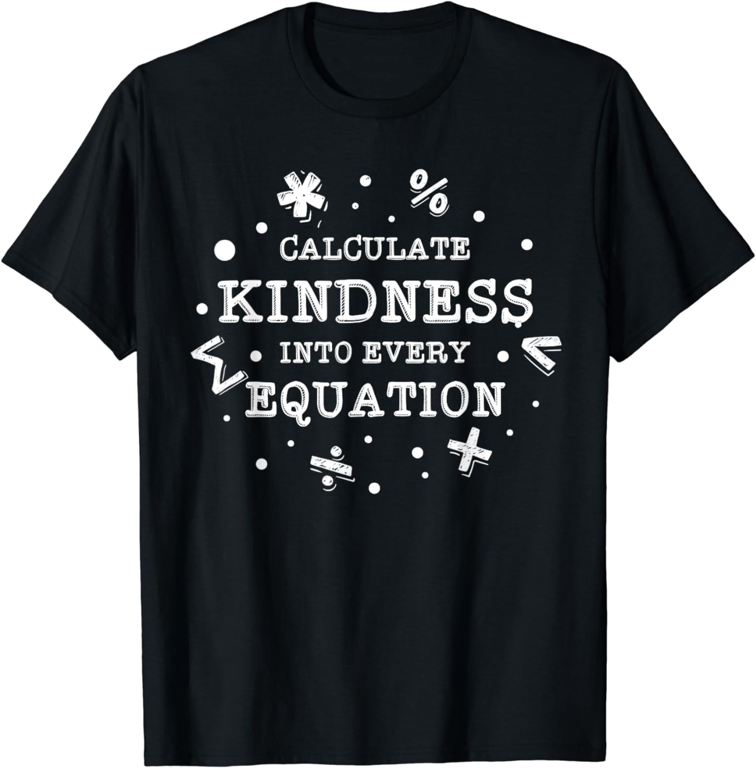 Calculate Kindness Into Every Equation School Math Teacher T-Shirt ...