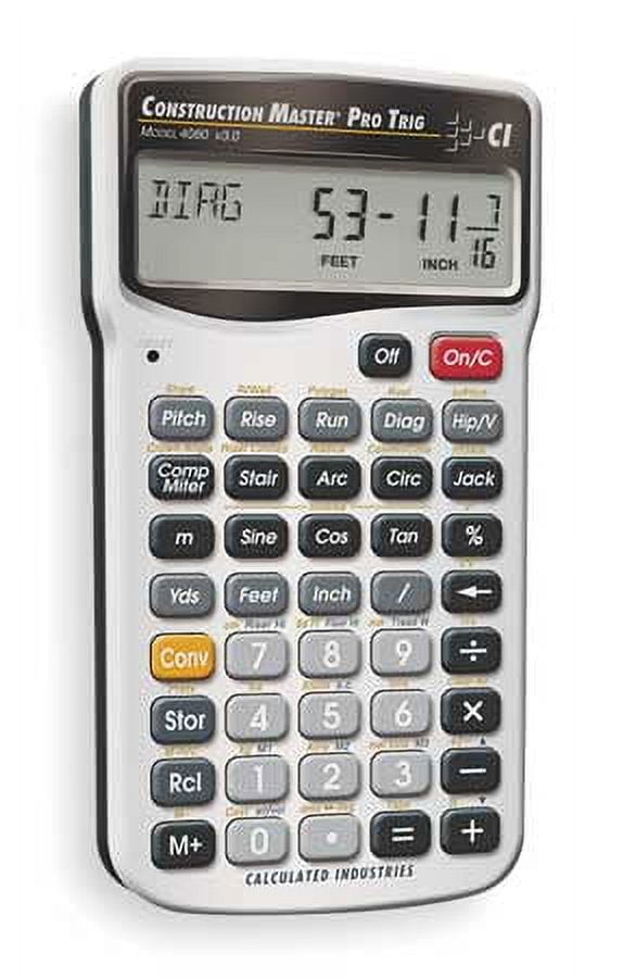 Calculated Industries Construction Calculator,3" W,5.7" H 4080 ...