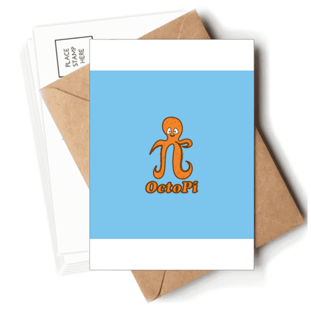 Calculating Mathematical Pi Octopus Postcards Envelopes Blank Note ...