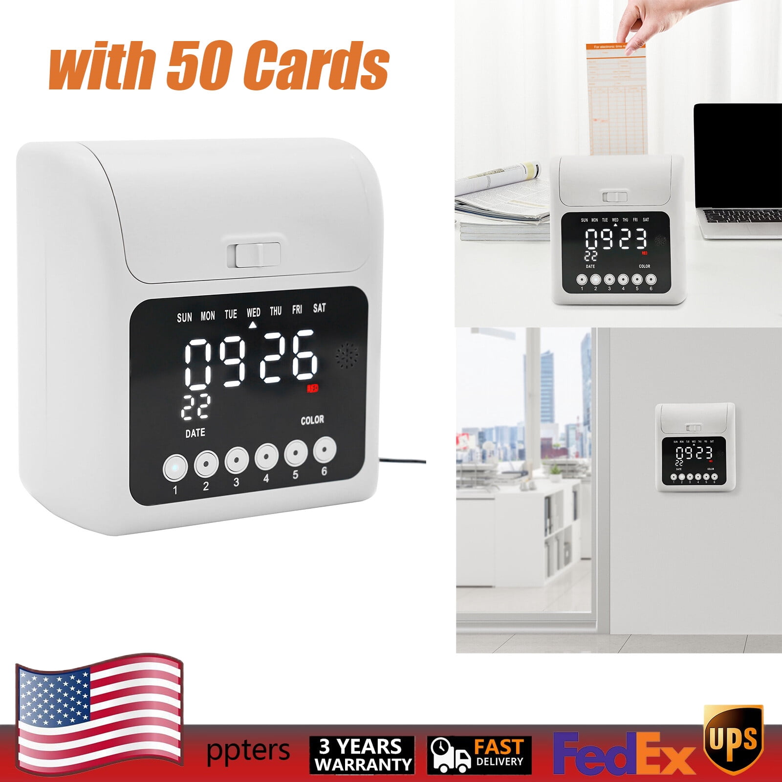 Calculating Time Clock Bundle Attendance Punch Time Clock Employee w ...