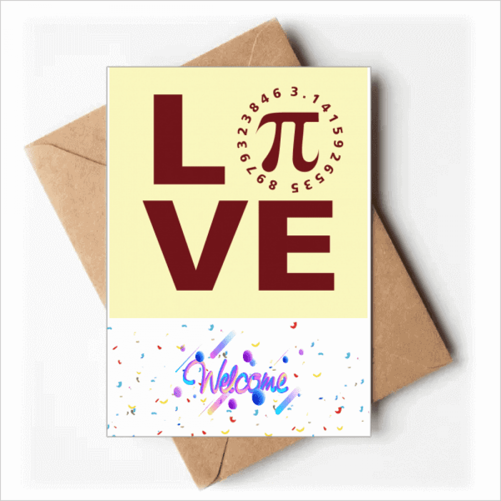 Calculation ODigital Pi Love Welcome Back Greeting Cards Envelopes ...