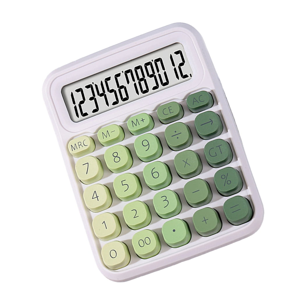 Calculator 12 Digital Large LCD Display Big Round Button Gradients ...
