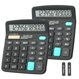 Calculator, BESTWYA Dual Power Handheld Desk Calculator with 12 Digit Large LCD Display Big ...