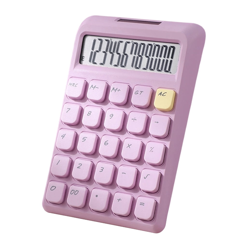 Calculator Big Button Double Power Solar Battery 12 Digit LCD Display ...