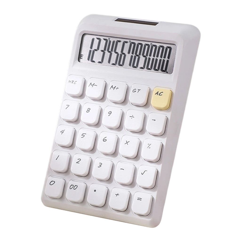 Calculator Big Button Double Power Solar Battery 12 Digit LCD Display ...