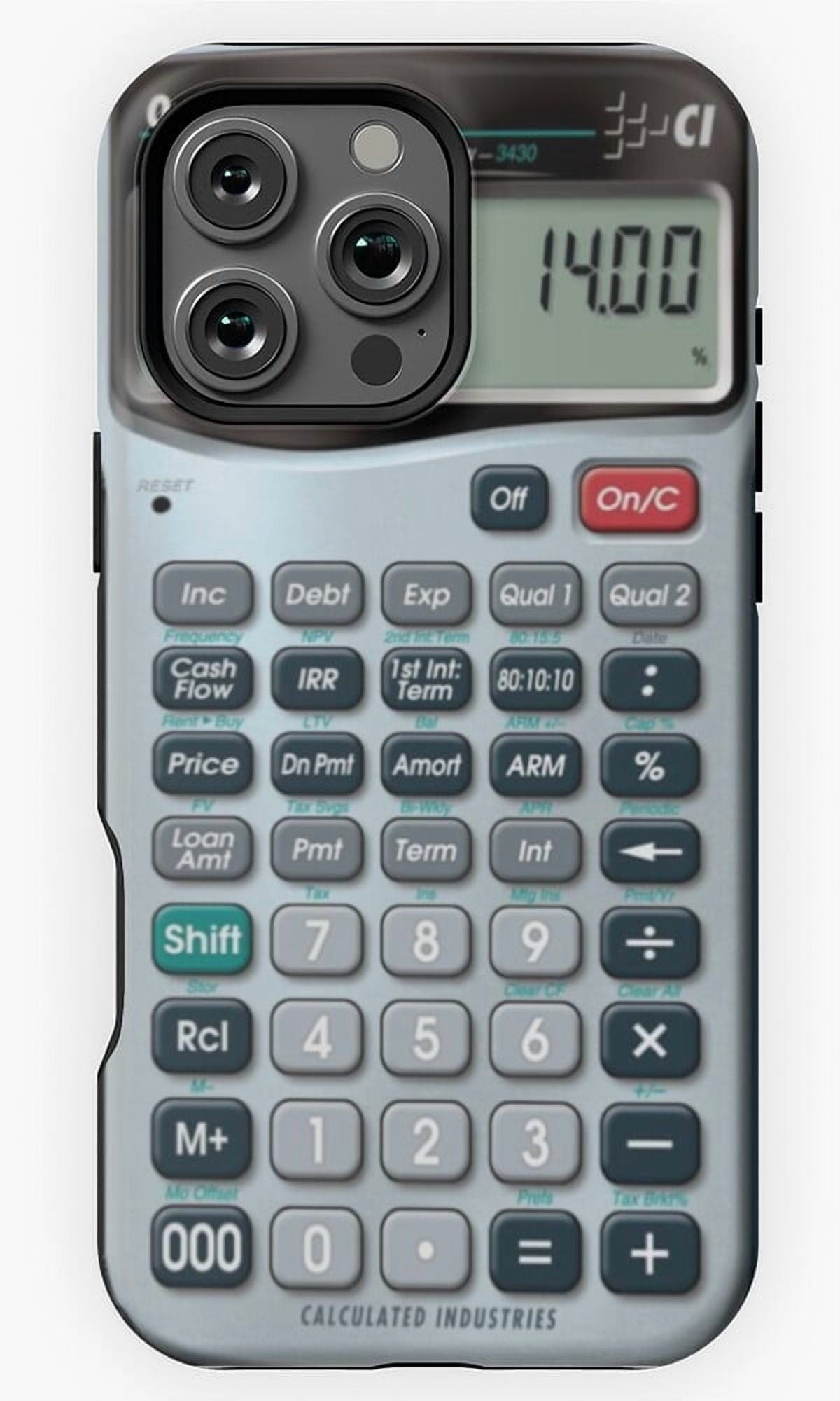 Calculator Design Funny Math Retro Vibe Phone Case for iPhone 11 12 13 ...