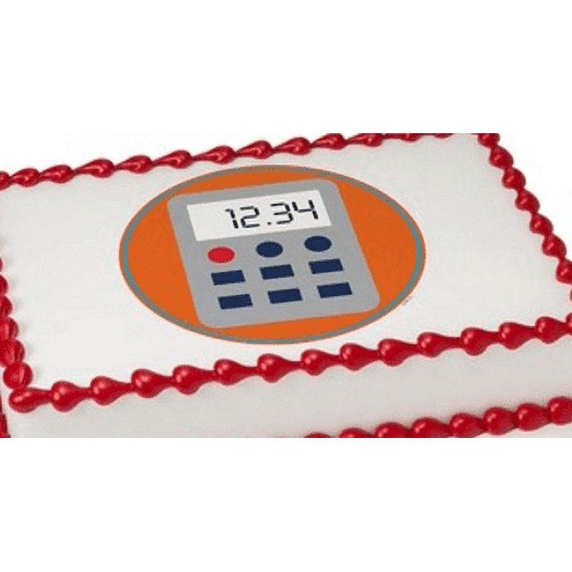 Calculator Edible Extra Large 8 x 10 Cake Decoration Topper Image ...