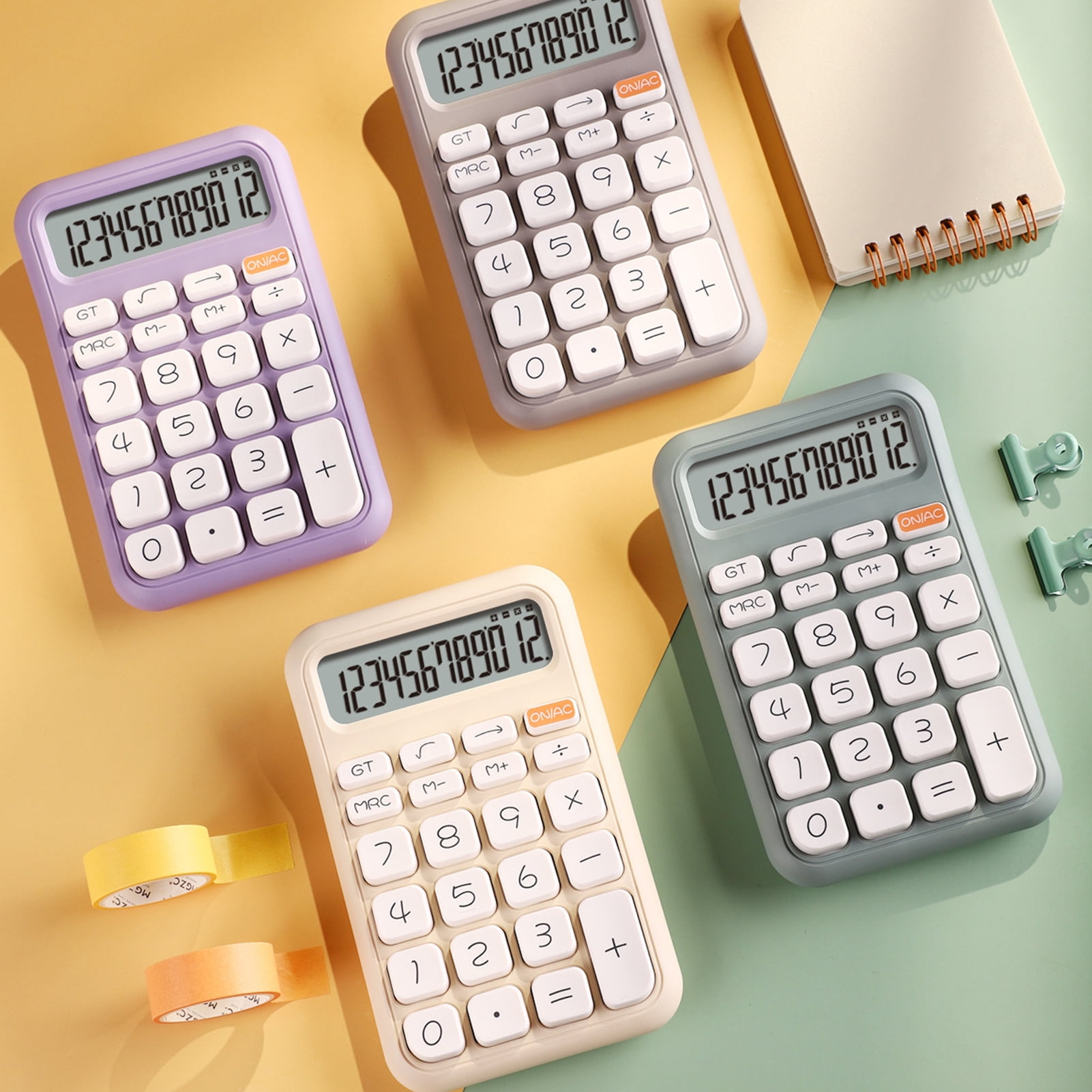 Calculator Large Screen 12-digit Display Easy-to-Read Durable Desktop ...