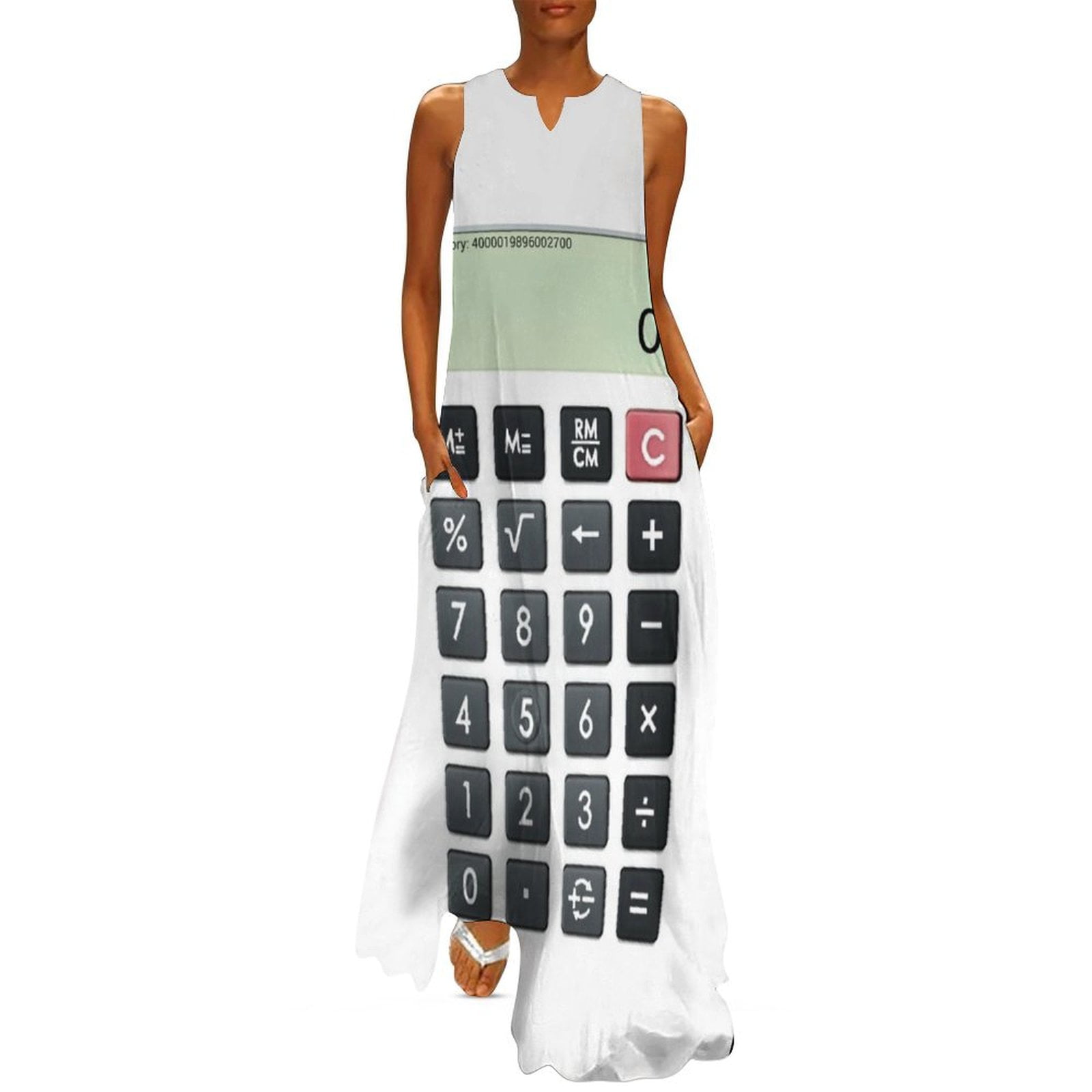 Calculator Long Dress loose wom's dress Bride dresses Eving gown Dress ...