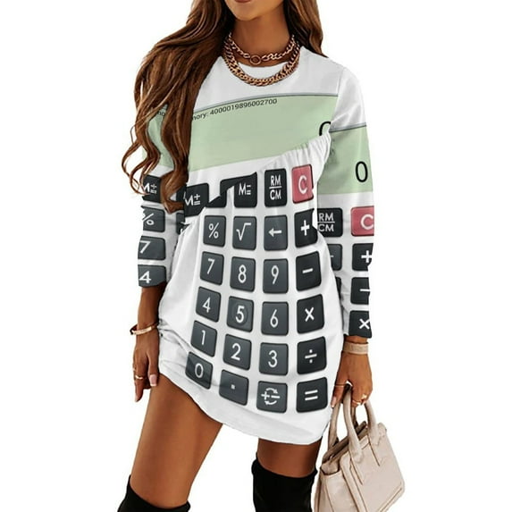 Calculator Loose Dress Evening Dress Summer Dresses for Women Luxury ...