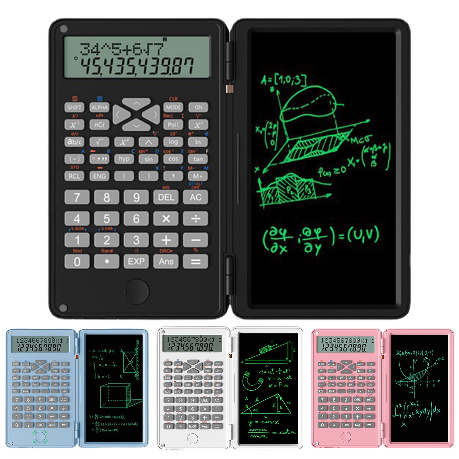 Calculator with Notepad, One Click Delete LCD Display Scientific ...
