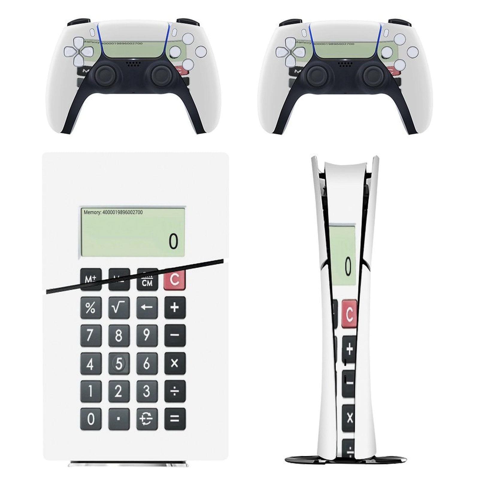 Calculator PS5/PS5 Pro/PS5 Slim Digital Disc Skin Sticker For Console ...