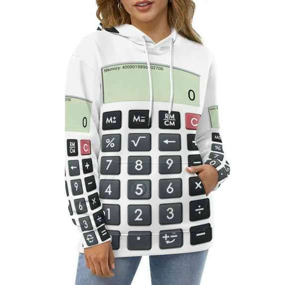 Calculator Pullovers Hoodies Long Sleeve Hoodie Sweatshirt Printed ...