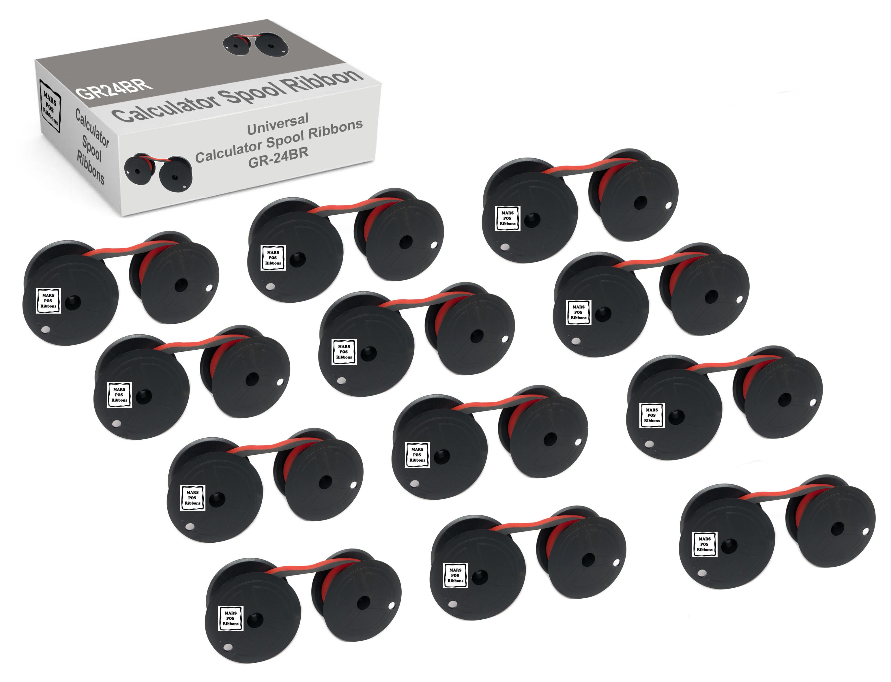 Calculator Ribbon Replacement for Universal GR24BR Ribbon (Black Red ...