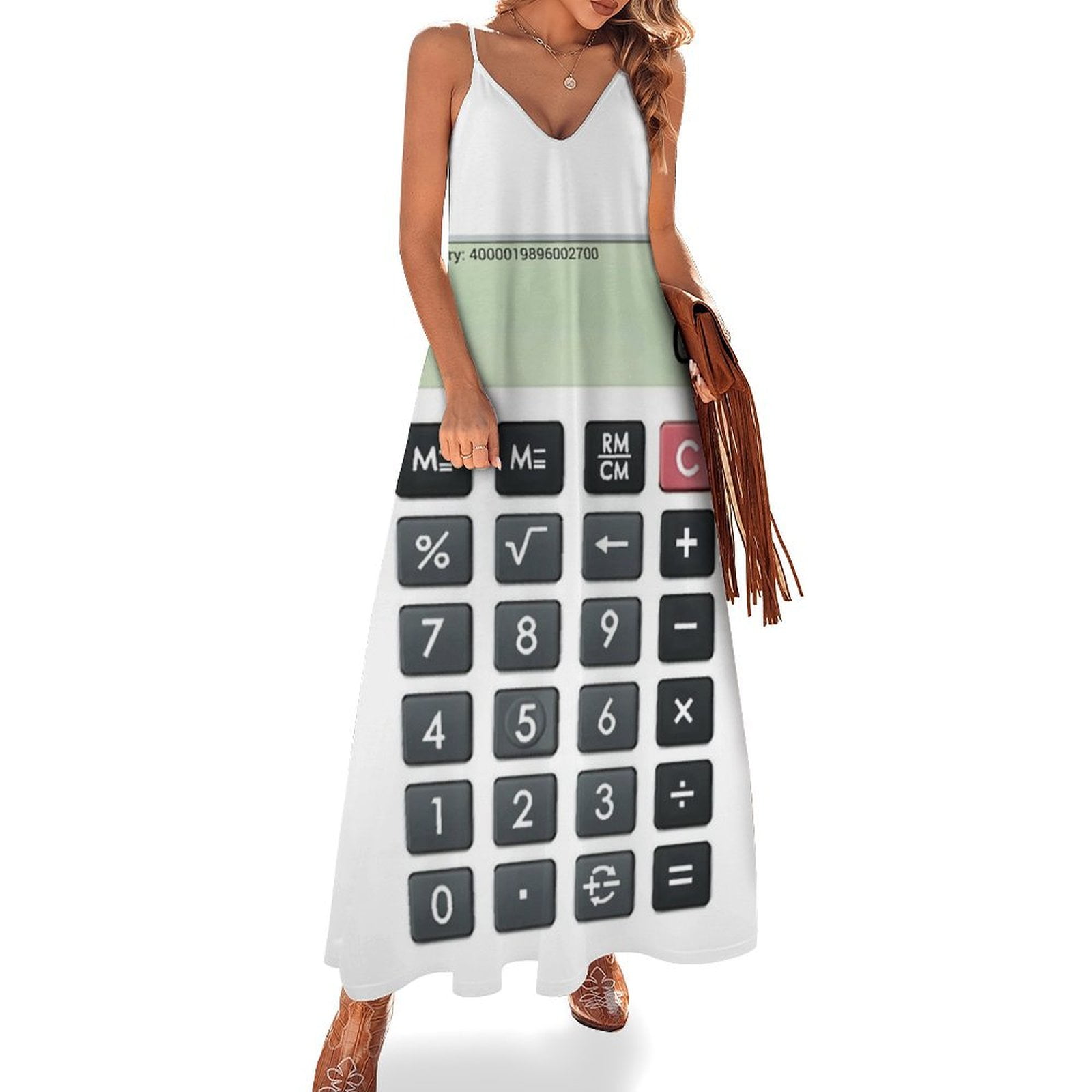 Calculator Sleeveless Dress Women's Evening Dress Womans Clothing ...