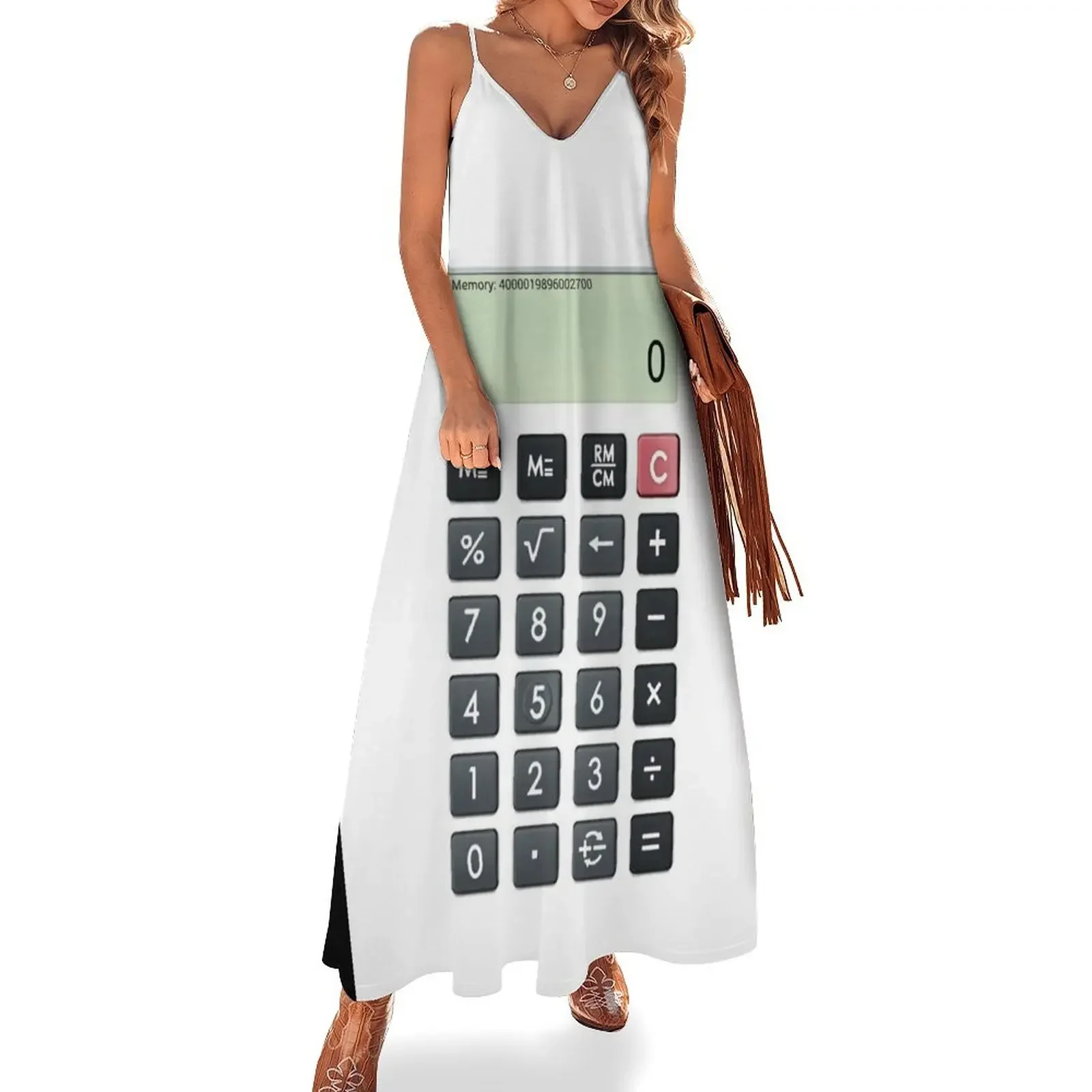 Calculator Sleeveless Dress long dress women summer summer dresses ...