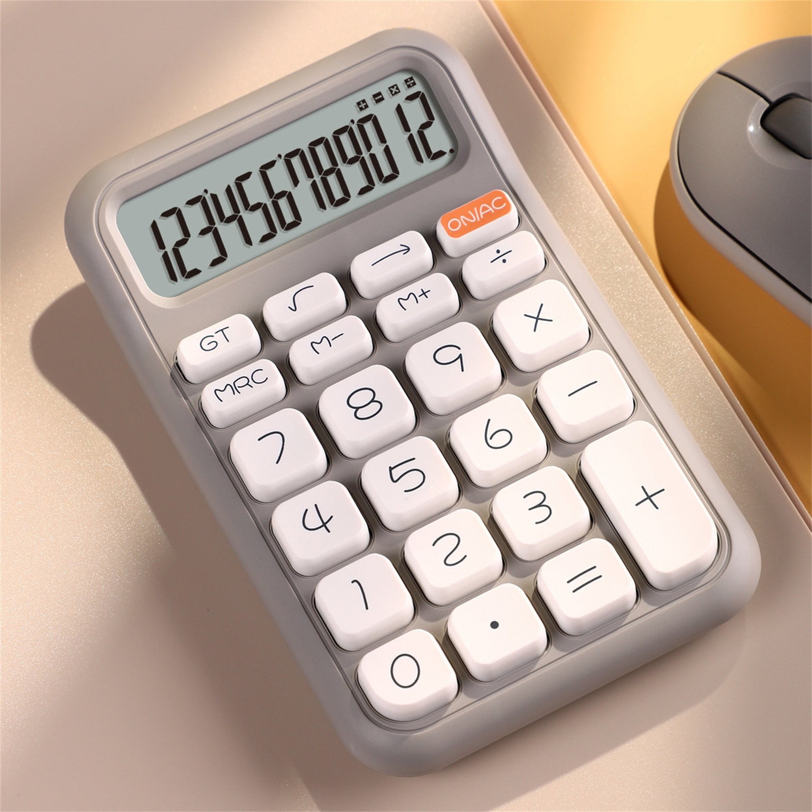 Calculator Temperament Gray Clearance! Mechanical Calculator 12 Digits ...