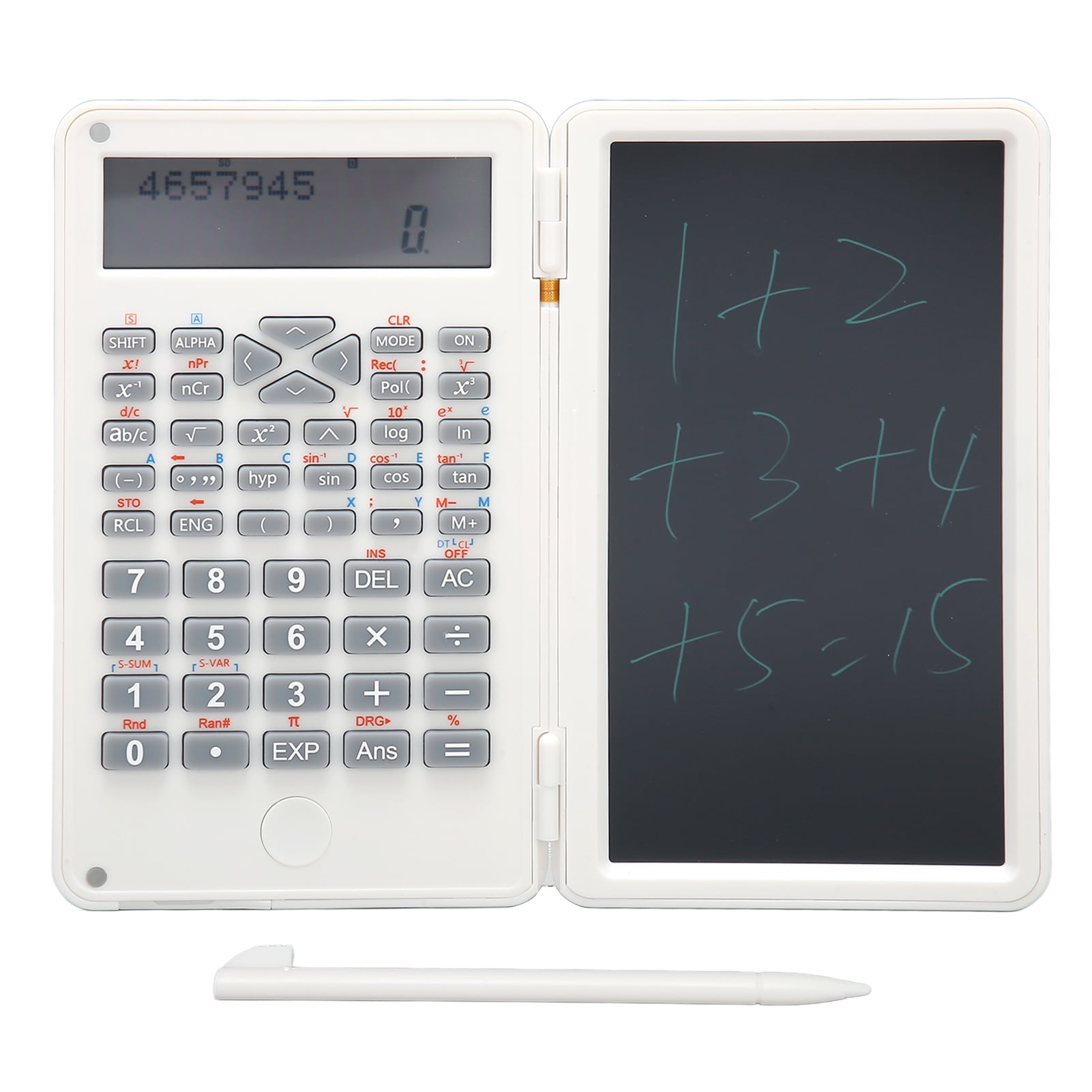 Perfect for School, Office, & Home Use - White 10-Digit LCD Scientific ...