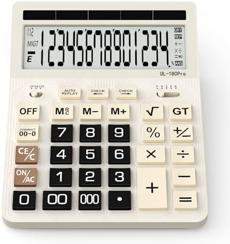 Calculators Desktop, 2026 Upgrade 14 Digit Large Size Calculator with 5 ...