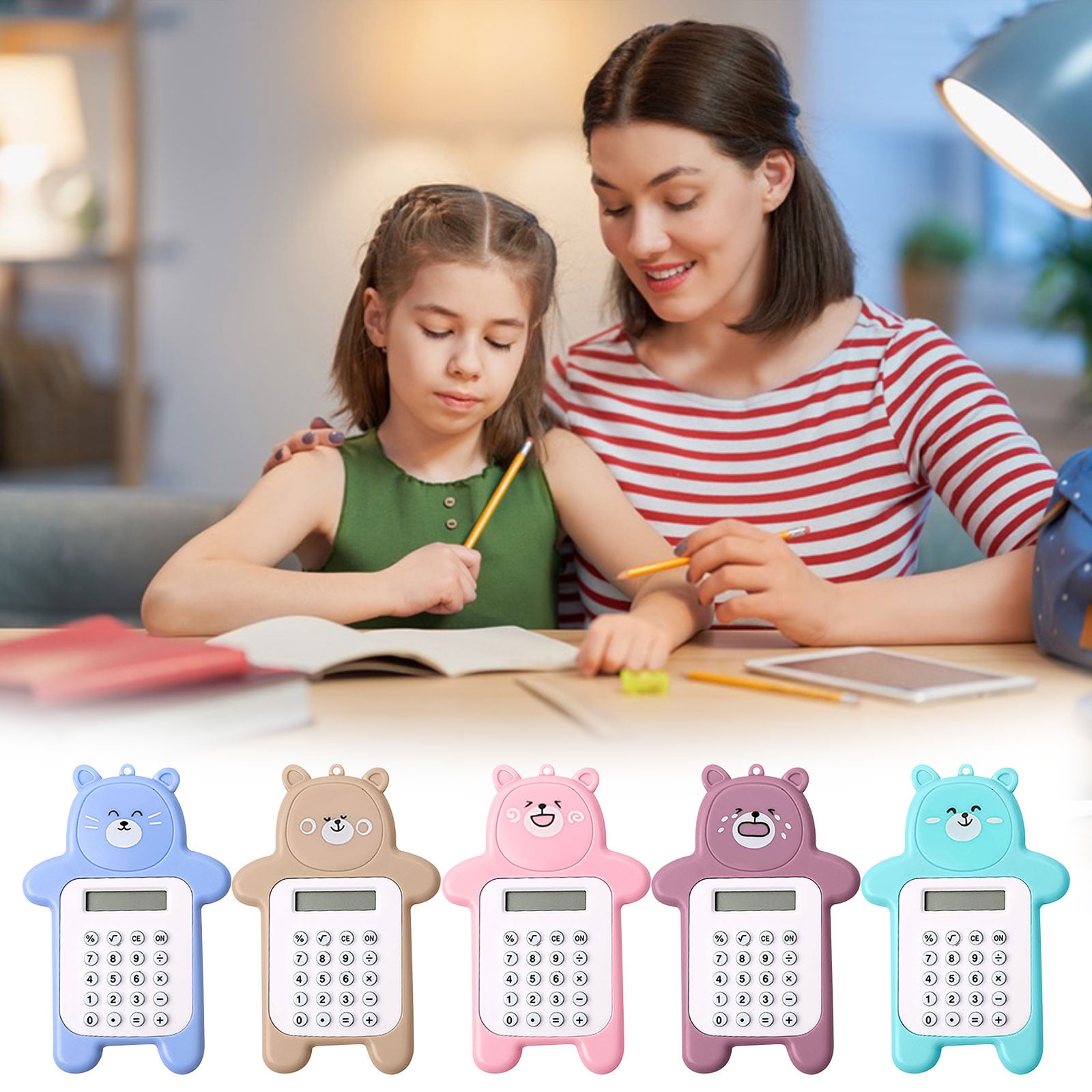 Calculators Desktop, Cute Bear Calculator, Basic Button Battery Powered ...