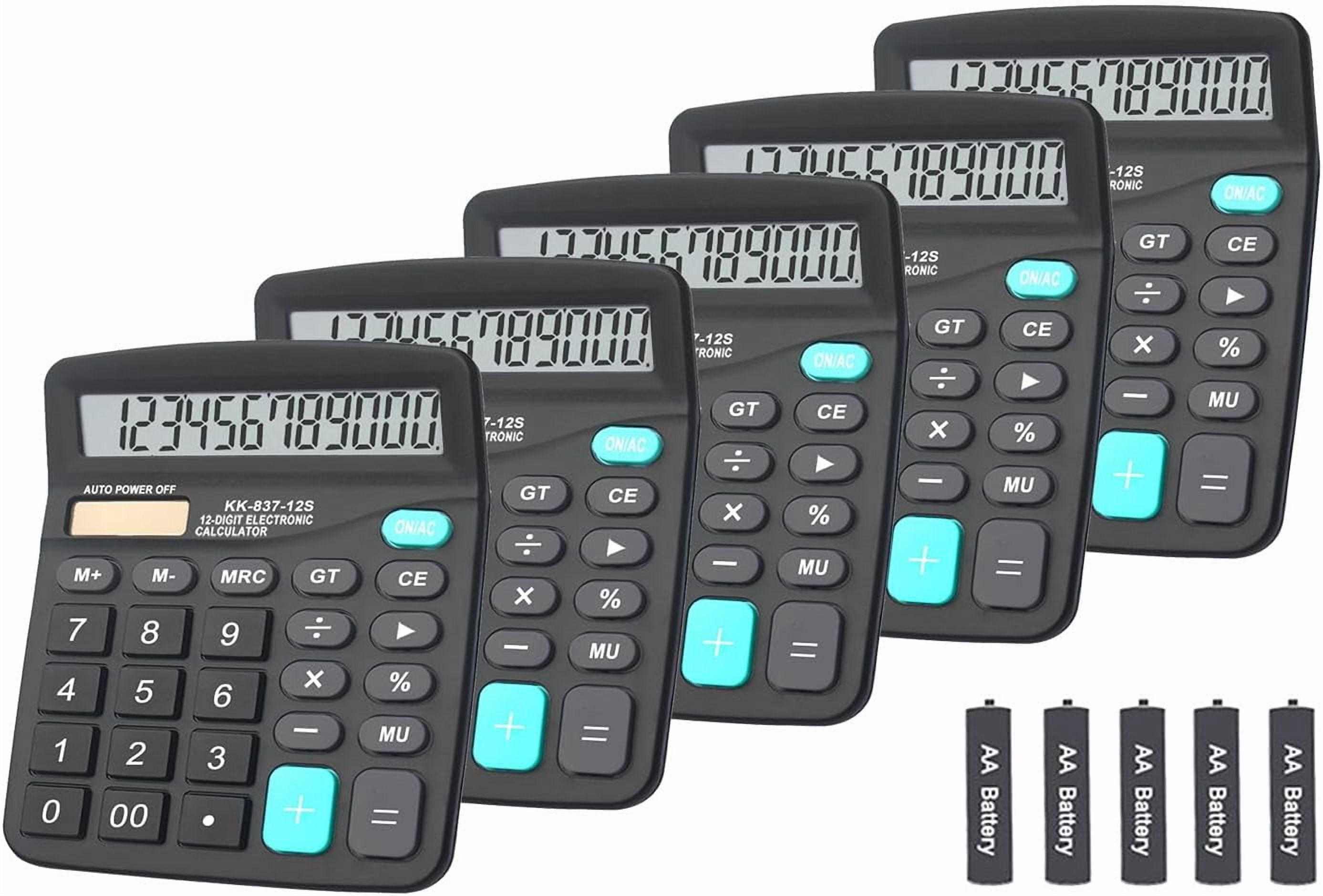 Calculators, Lar Button Calculator with Angled LCD Display 12-Digit ...