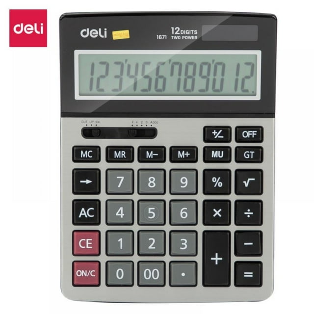 Calculators,Standard Function Electronics Desk Calculator, Big Button 12 Digit Large LCD Display ...