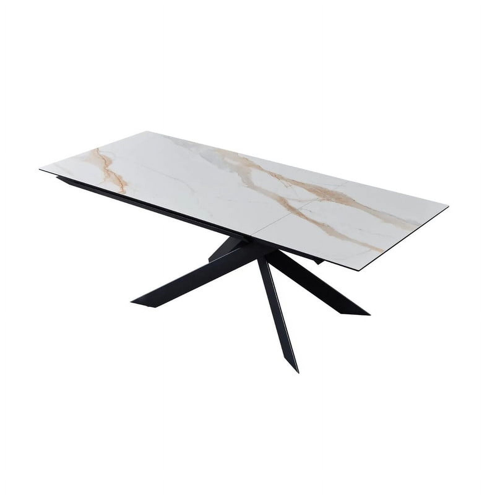 Calcutta Modern Extension Dining Table in Marble - Walmart.com