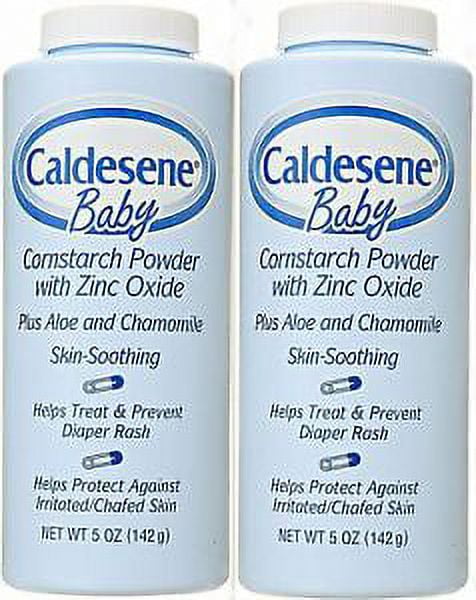Caldesene Baby CORNSTARCH POWDER With Zinc Oxide 5 oz ( 2 pack ) BLUE ...