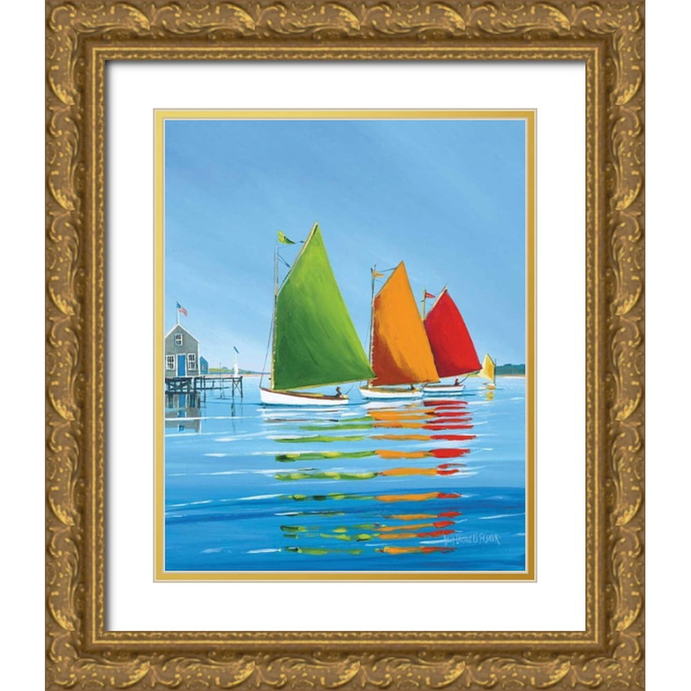 Caldwell Fisher, Sally 20x24 Gold Ornate Wood Framed with Double ...