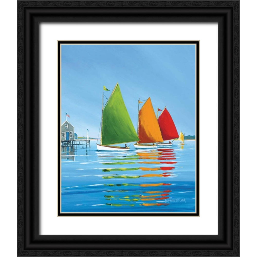 Caldwell Fisher, Sally 26x32 Black Ornate Wood Framed with Double ...