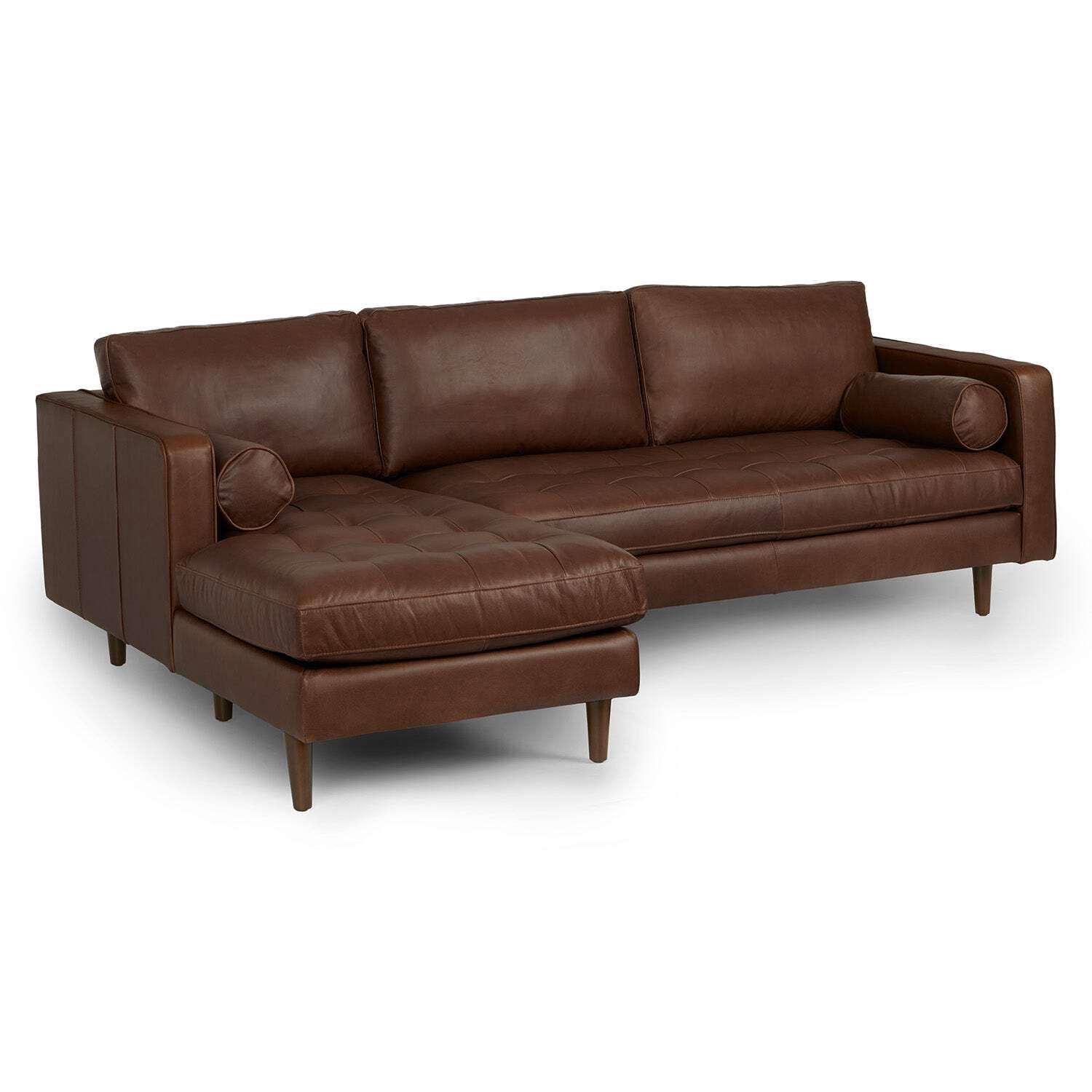 Caldwell Leather Sectional - Walmart.com