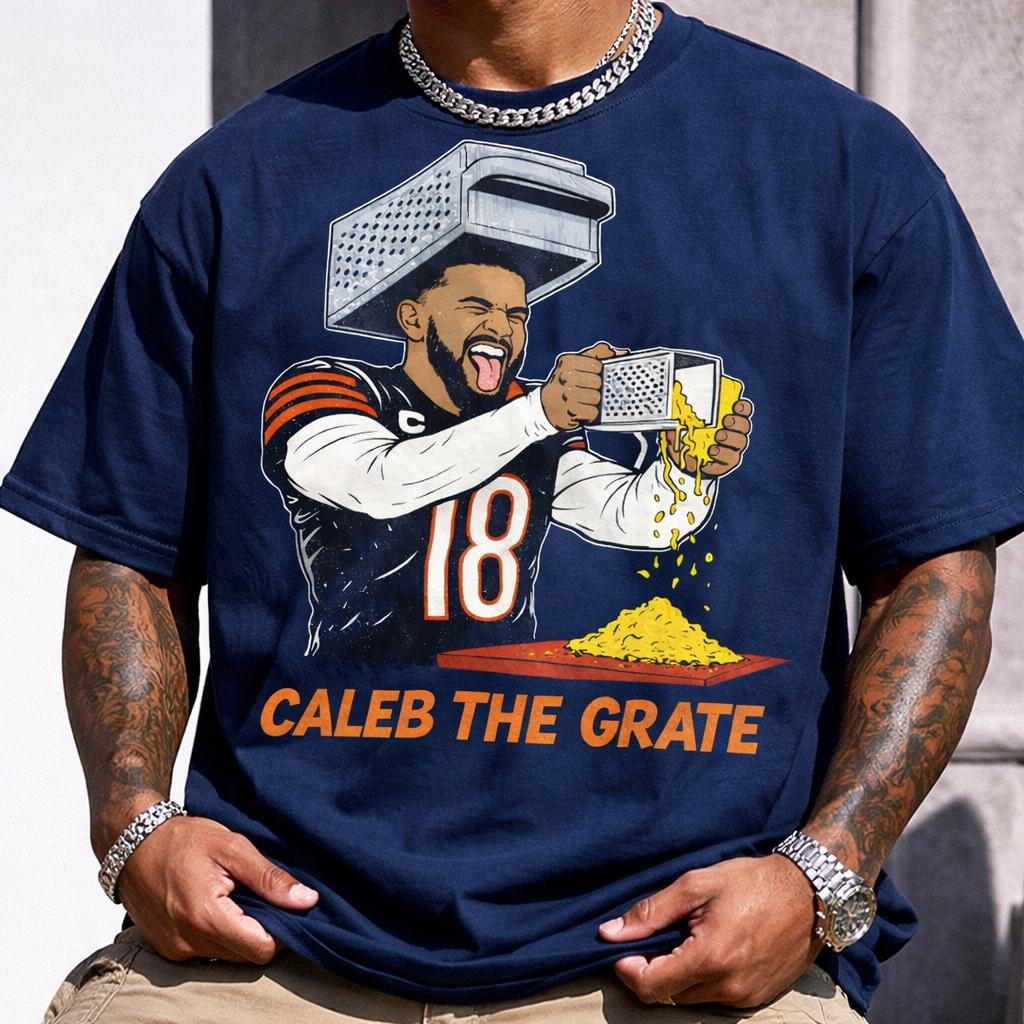 Caleb The Grate Shirt, Funny Football Pun Graphic, Chicago Number 18 ...