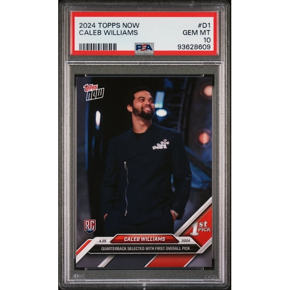 Caleb Williams 2024 Topps Now Draft Day #D1 Rookie Card PSA 10 Gem Mint ...